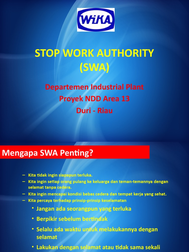 Stop Work Authority | PDF