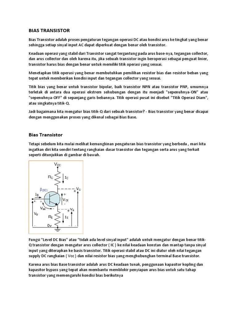 Panduan Bias Transistor untuk Penguat | PDF | Sains & Matematika | Komputer