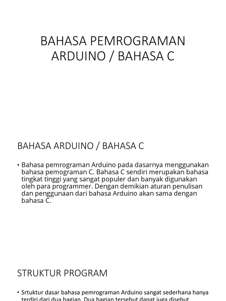 Bahasa Pemrograman Arduino | PDF | Komputer