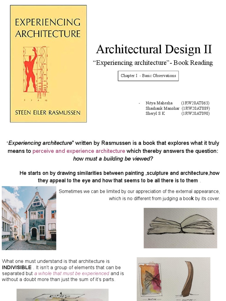 Architectural Design II: "Experiencing Architecture"-Book Reading | PDF ...