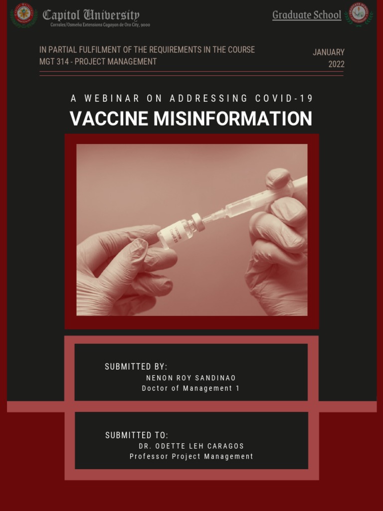 A Webinar On Addressing Covid-19 Misinformation | PDF | Project ...