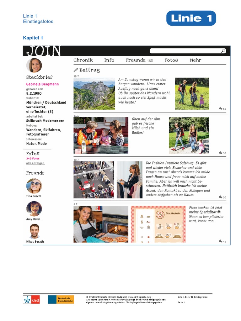 Linie1 B2 Einstiegsfotos | PDF