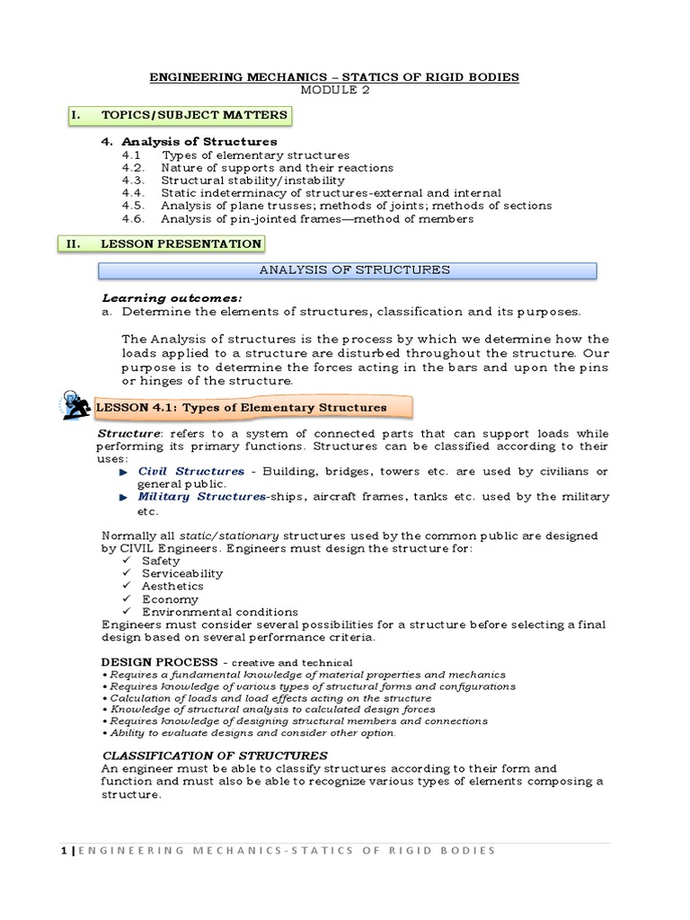 Engineering Mechanics Module 2 | PDF | Buckling | Beam (Structure)