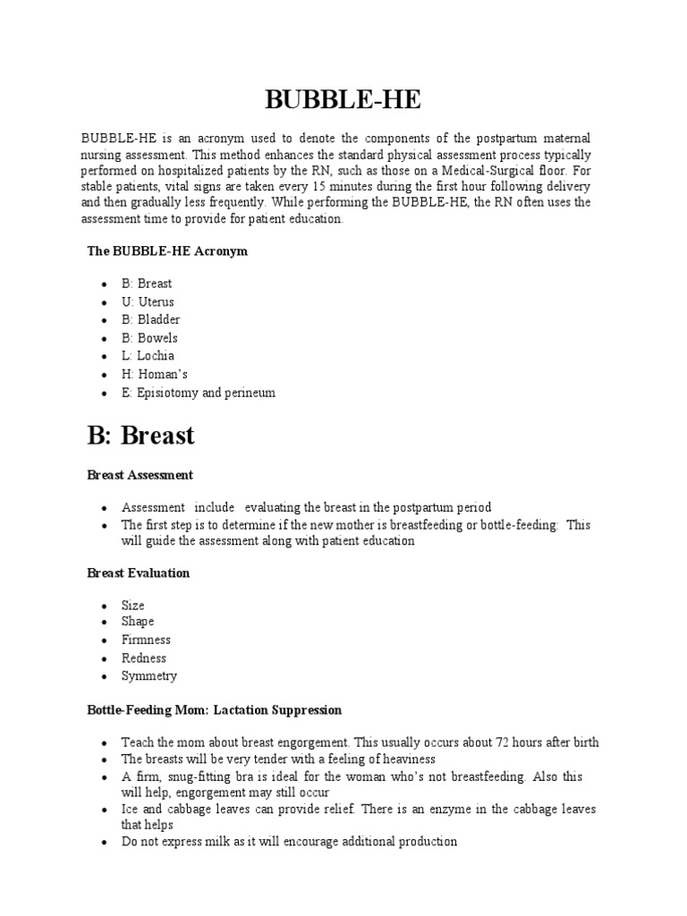 Bubble HE | PDF | Breastfeeding | Uterus