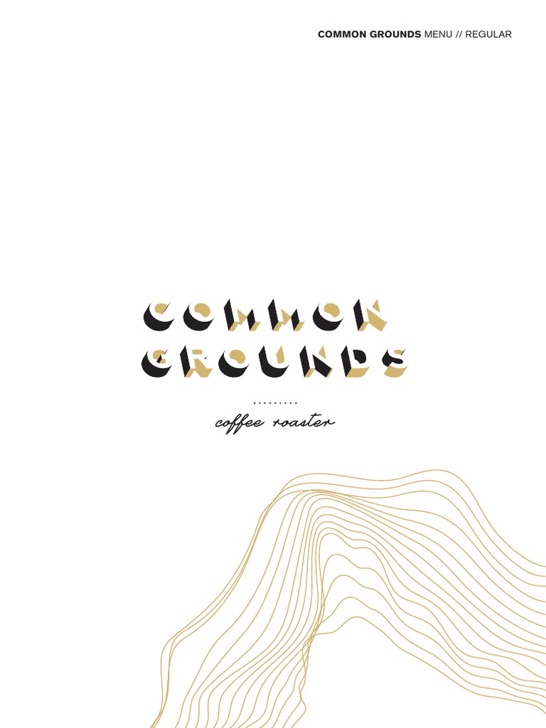 Common Grounds: Menu // Regular | PDF | Pancake | Sauce
