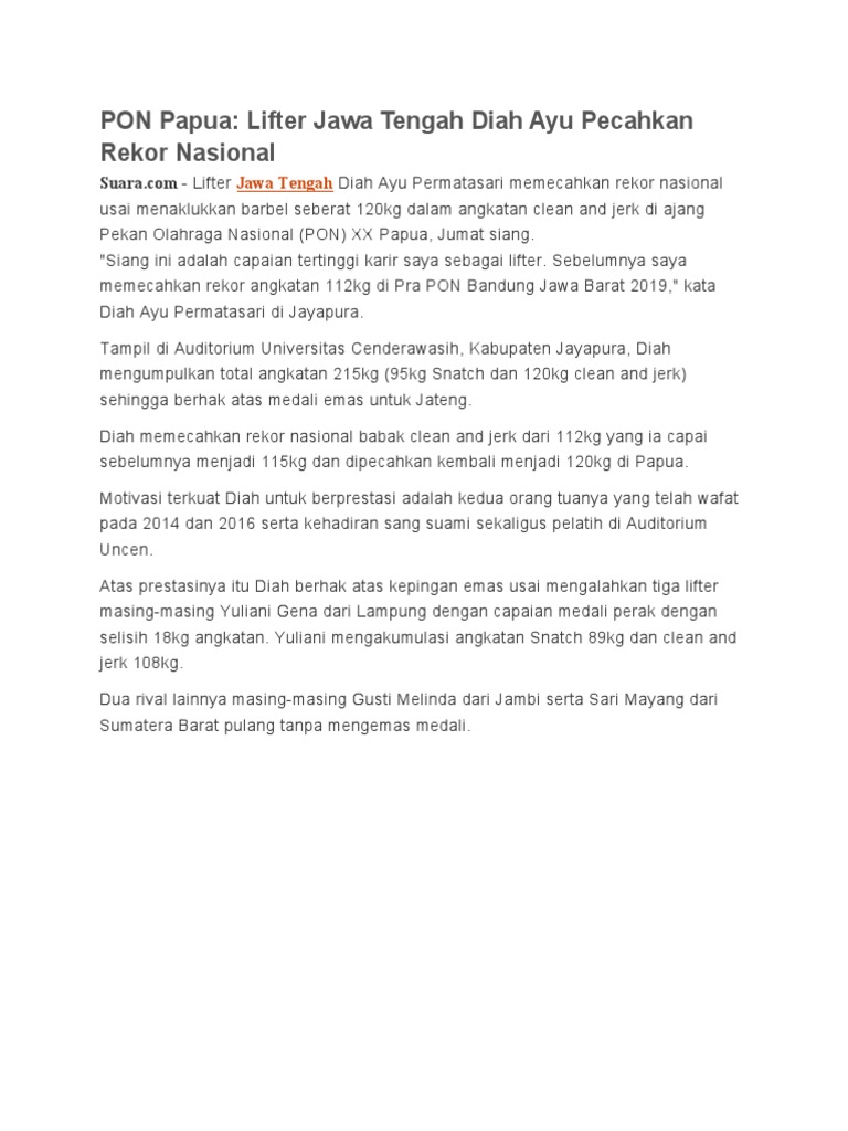 PON Papua 2021 | PDF