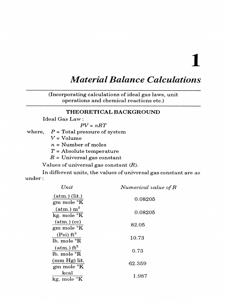 Chapter 1 Solved Examples in Chemical Engineering by DR GK Roy - pdf ...