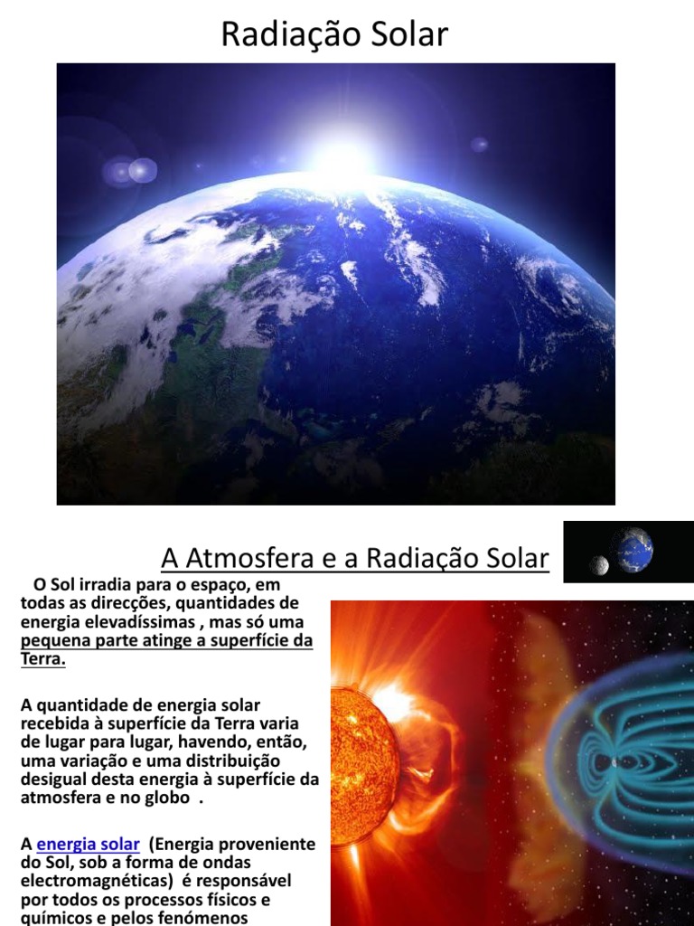 A Atmosfera e A Radiação Solar Powerpoint para Se Estudar | PDF ...