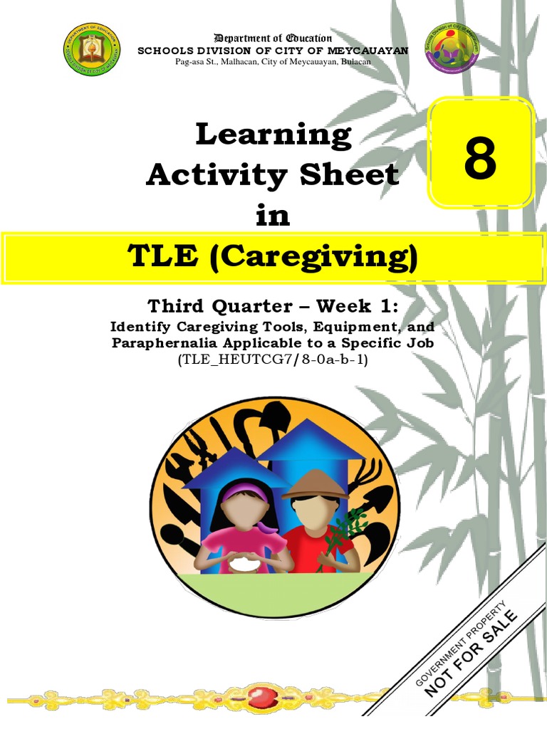 Learning Activity Sheet in TLE (Caregiving) : Third Quarter - Week 1 | PDF | Home Appliance ...