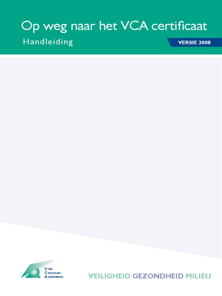 VCA HANDLEIDING 28-05-2009 LowRes | PDF