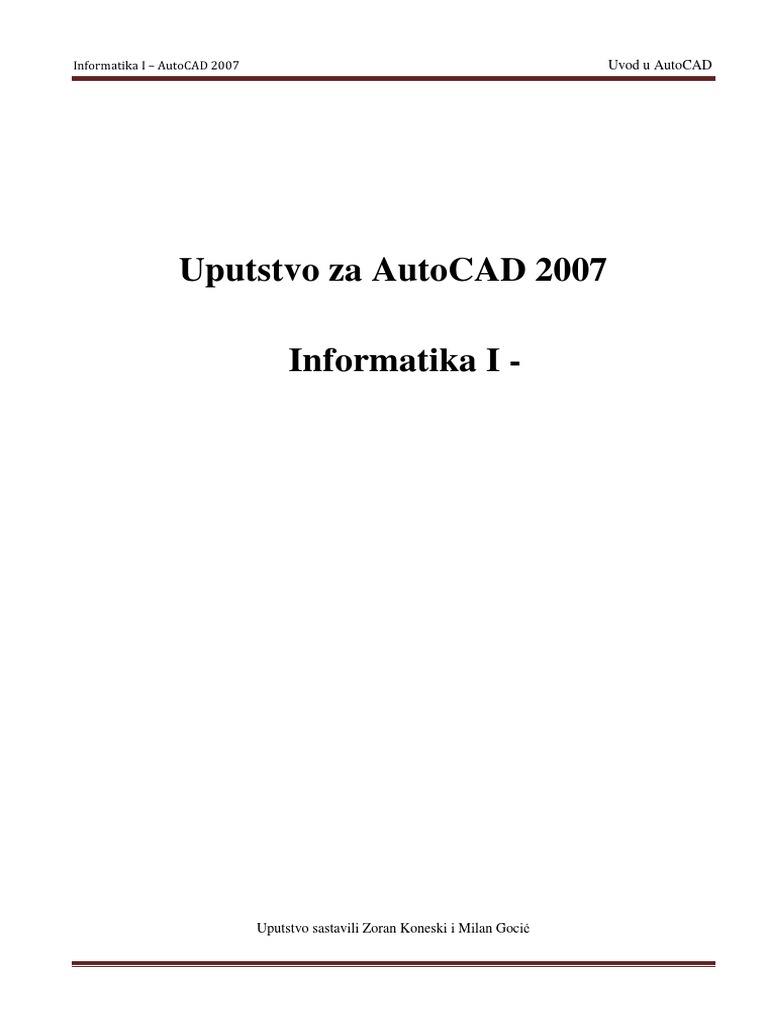 Auto CAD2007 | PDF