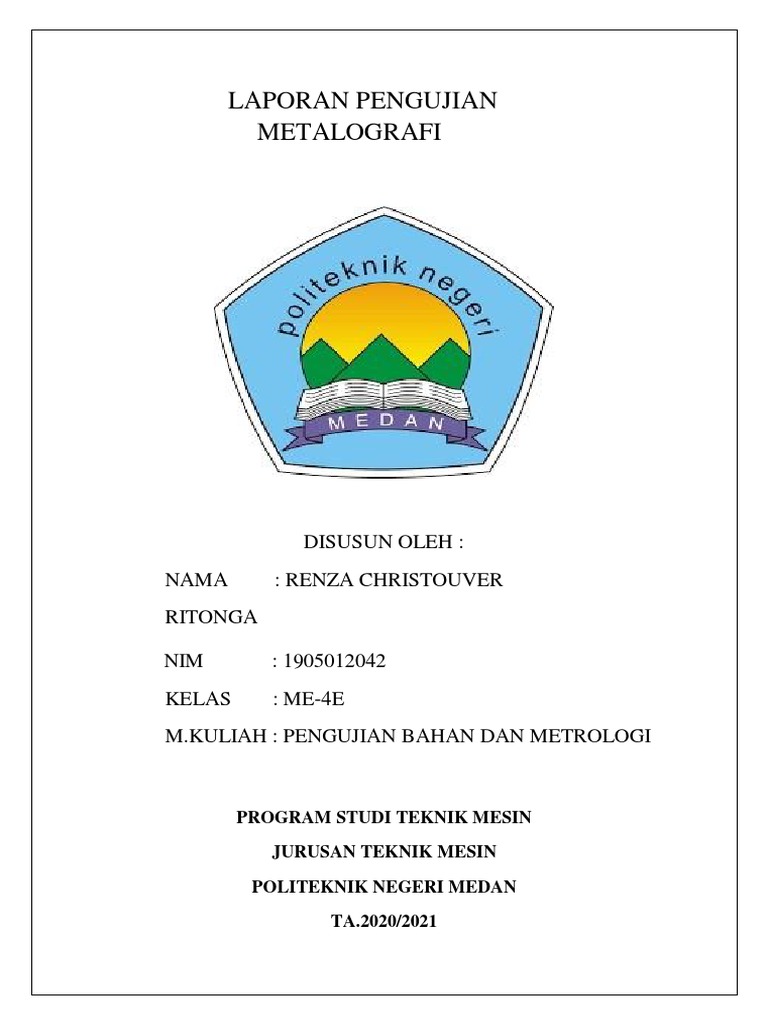 Laporan Pengujian Metalografi ME-4E | PDF