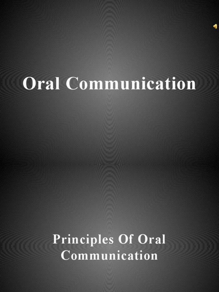 Oral Communication | PDF | Communication | Idea