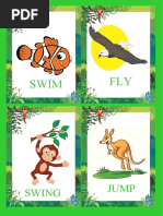 Animal Actions Big Flashcards Flashcards - 105980 | PDF