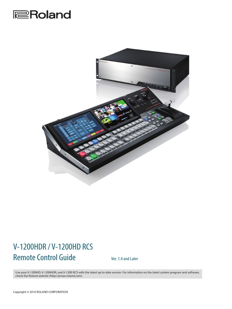V-1200HDR / V-1200HD RCS Remote Control Guide: Ver. 1.4 and Later | PDF ...