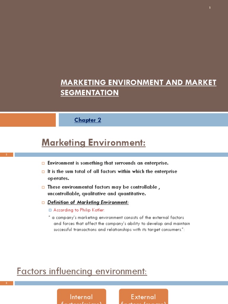 Unit 2 Marketing Environment and Market Segmentation | PDF | Marketing ...