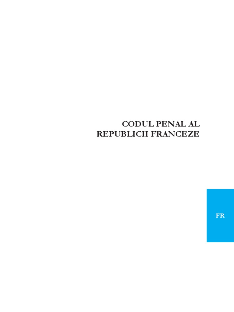Cod Penal Franta | PDF