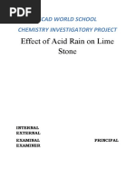 Effect of Acid Rain On Limestone Rock - Chemistry Science Fair Project ...