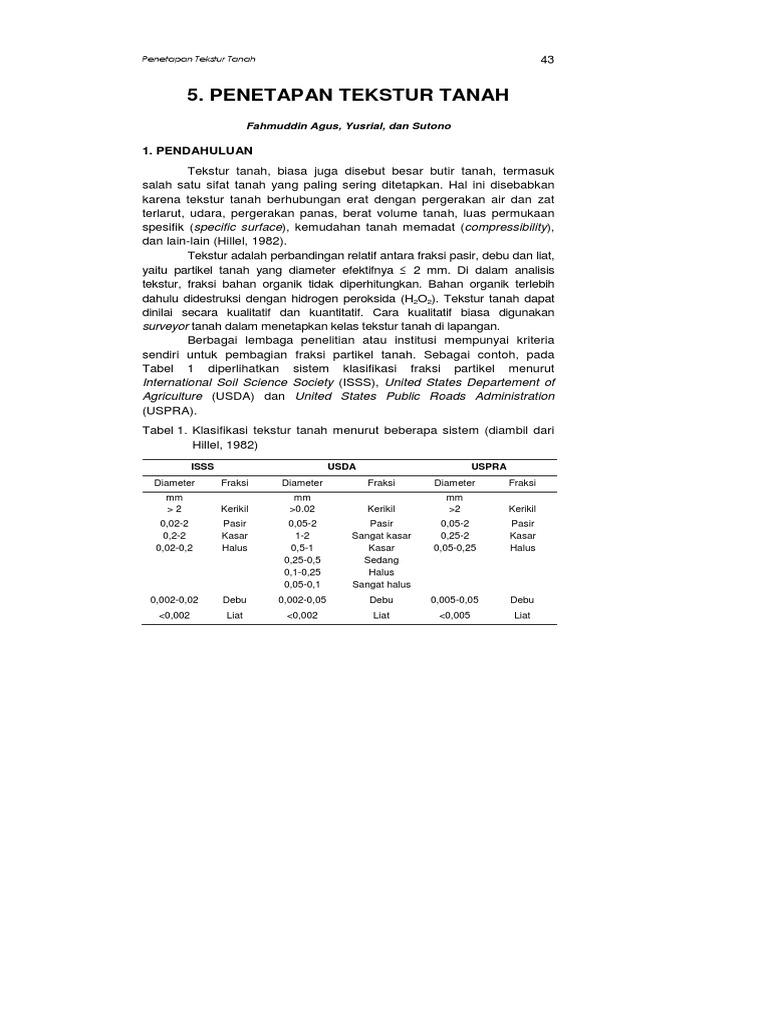 05penetapan Tektur Tanah | PDF