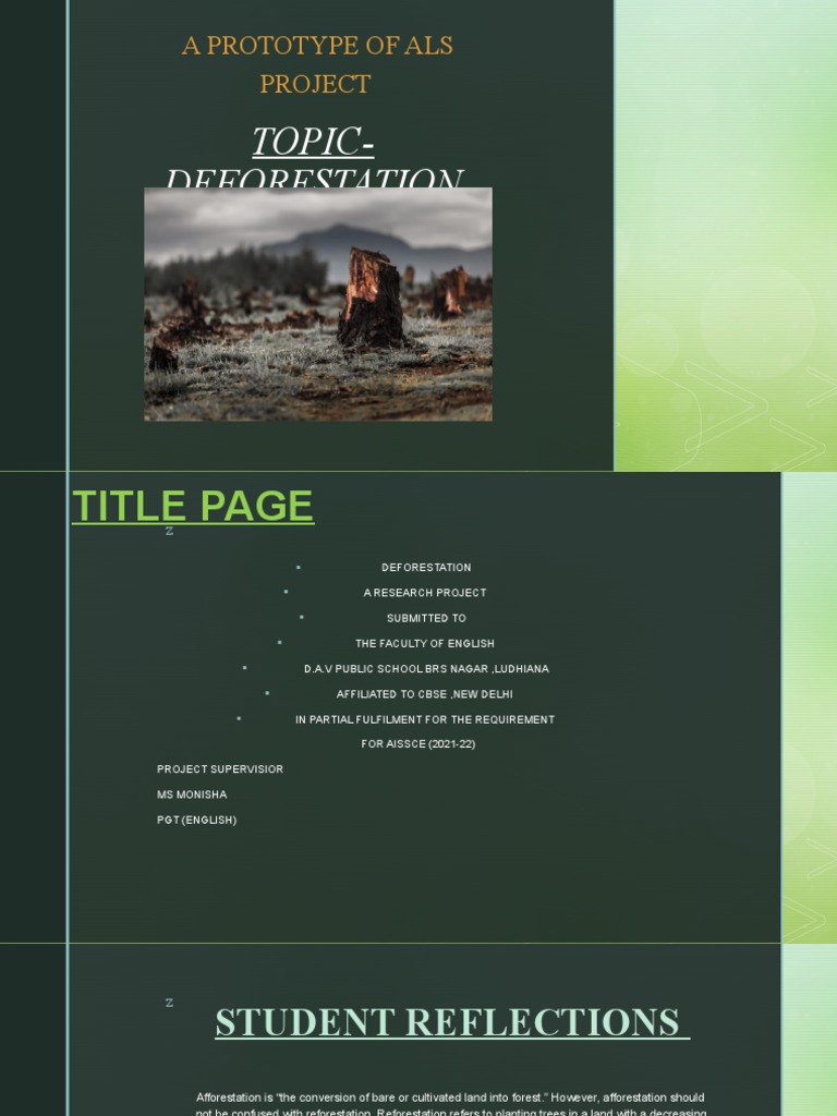 Topic-Deforestation: A Prototype of Als Project | PDF