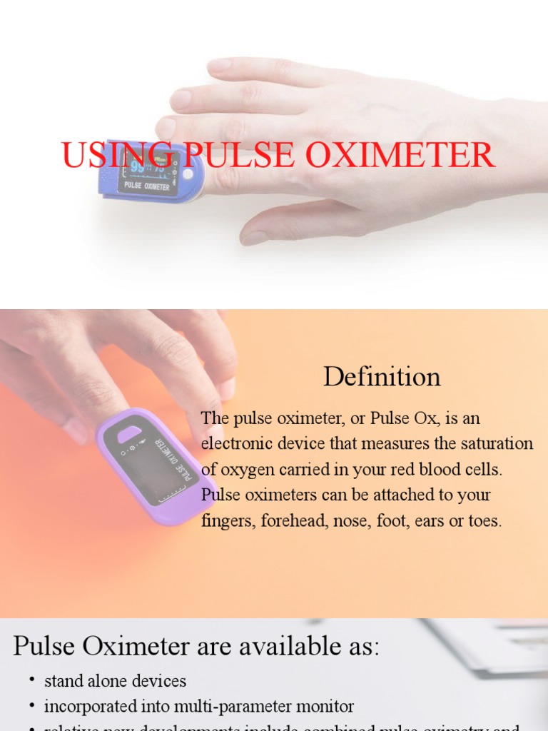 Measuring Oxygen Saturation Through Pulse Oximetry: A Guide to Using ...