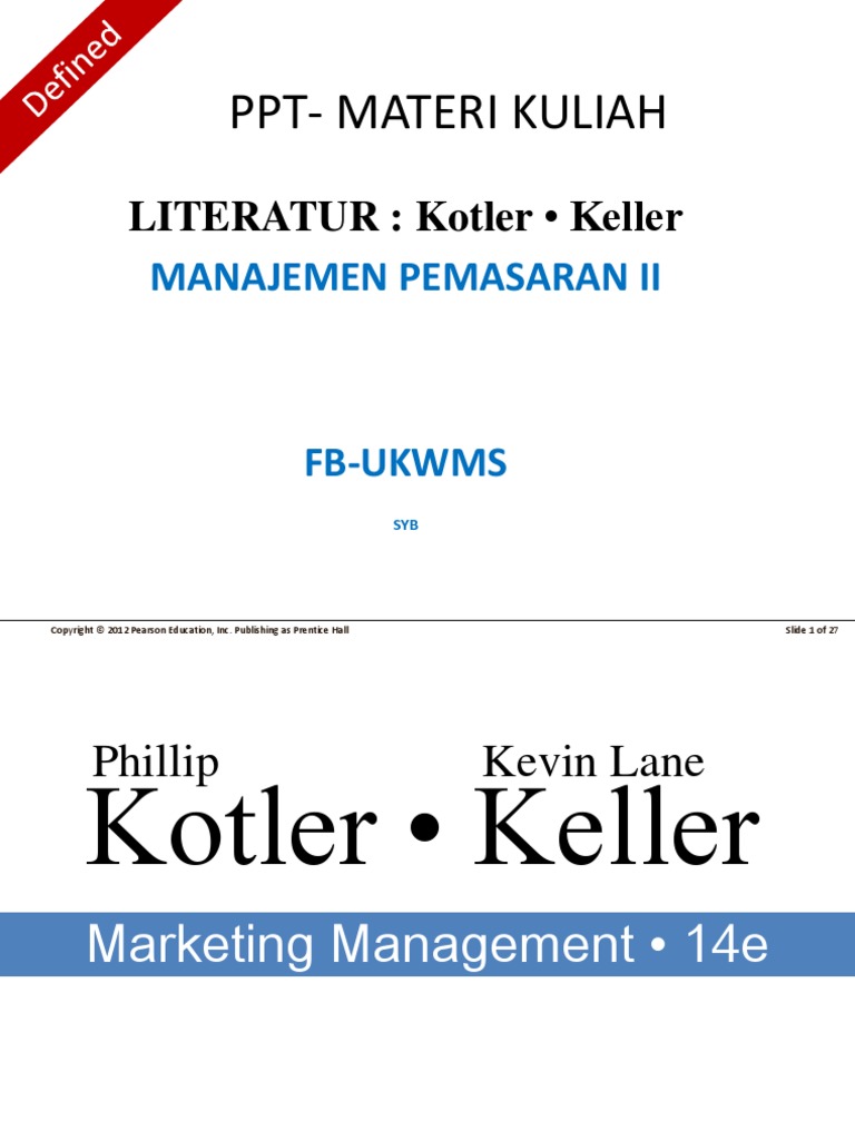 Ppt-Materi Kuliah: LITERATUR: Kotler - Keller | PDF | Marketing | Brand