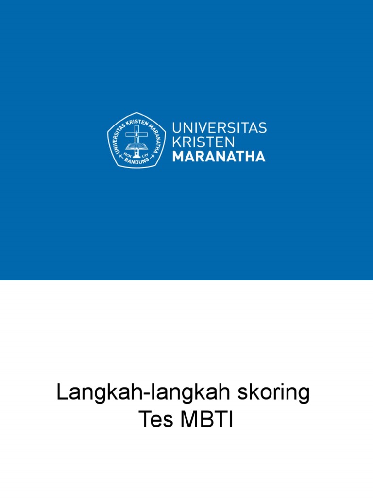 Langkah Skoring MBTI | PDF