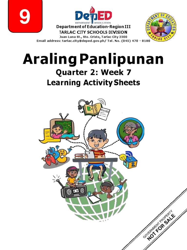 Araling Panlipunan: Quarter 2: Week 7 Learning Activity Sheets | PDF