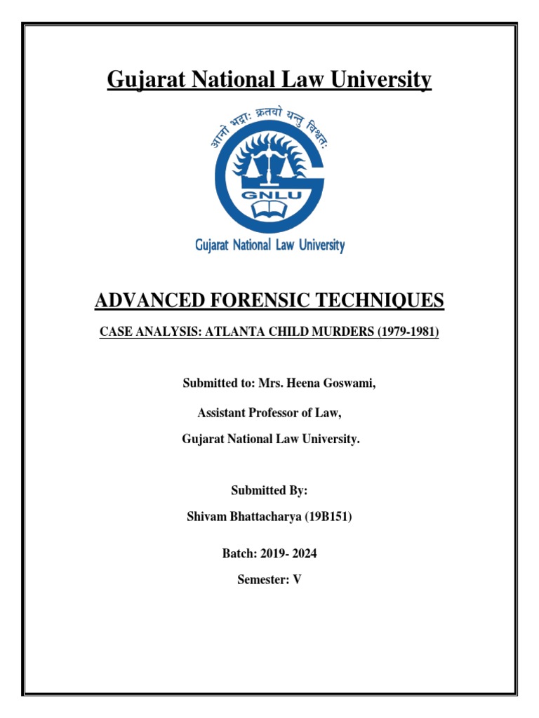 Atlanta Child Murders Case Analysis | PDF | Law Enforcement | Crime ...