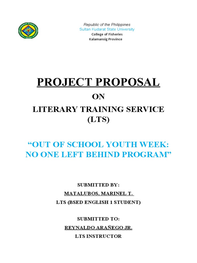 Project Proposal: ON Literary Training Service (LTS) | PDF