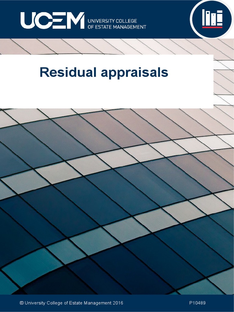 Residual Appraisals P10489 | PDF | Real Estate Appraisal | Interest