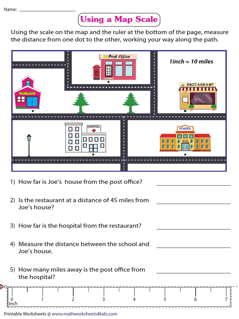 Map Scale Worksheets