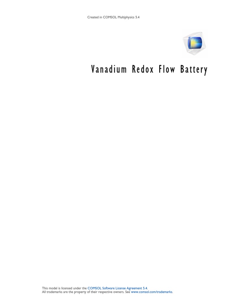 Vanadium Redox Flow Battery Model | PDF | Electrolyte | Chemistry
