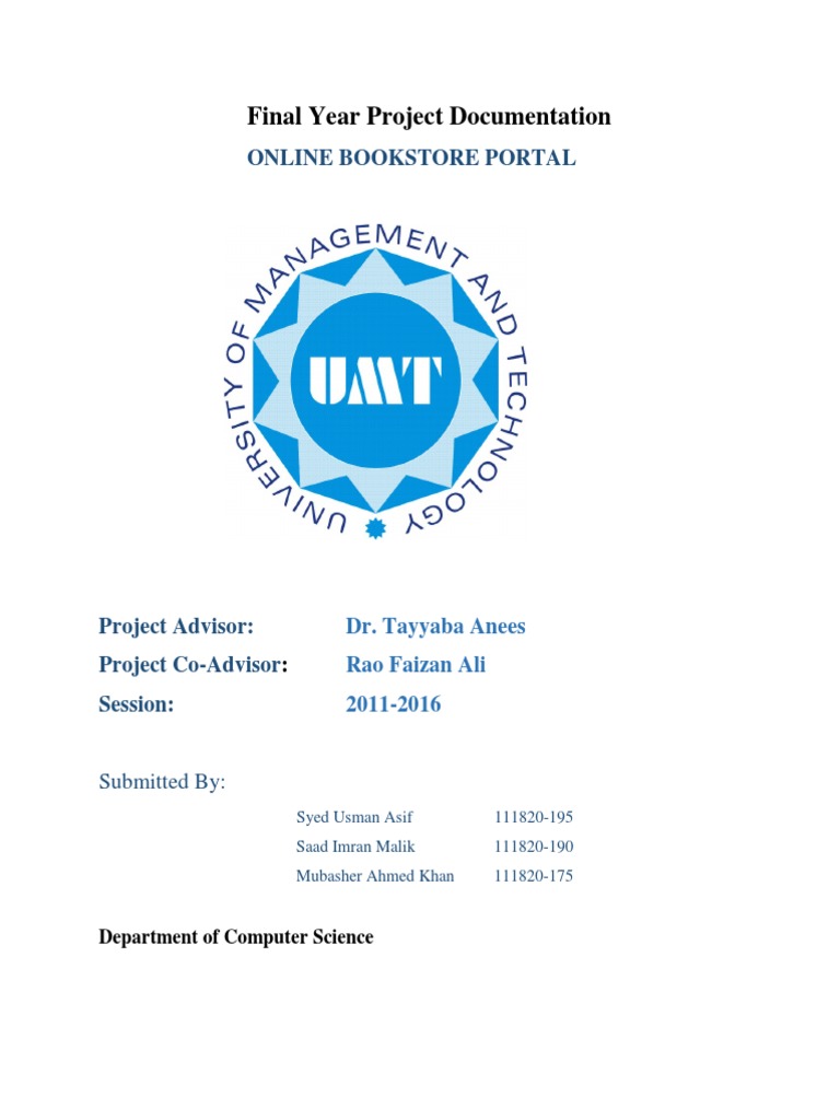Final Year Project Documentation: Online Bookstore Portal | PDF ...