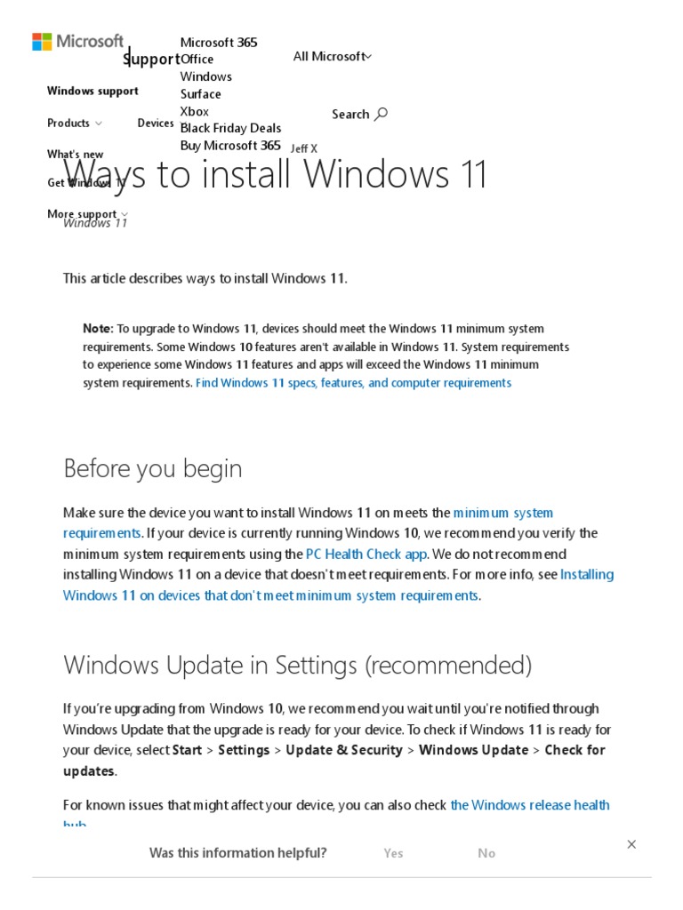 Ways To Install Windows 11 | PDF | Microsoft Windows | Windows 10