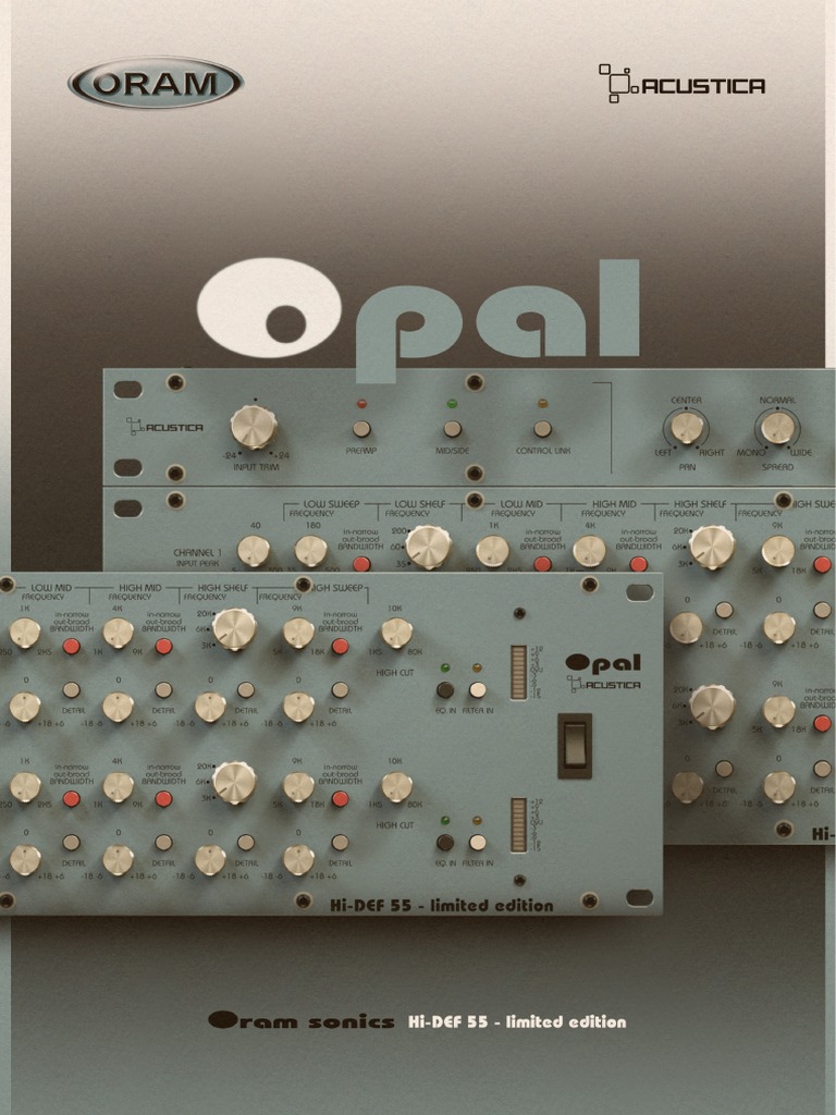 Opal Manual ACUSTICA AUDIO | PDF | Equalization (Audio) | Information ...