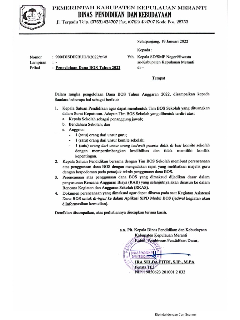 Surat Pemberitahuan Rab | PDF