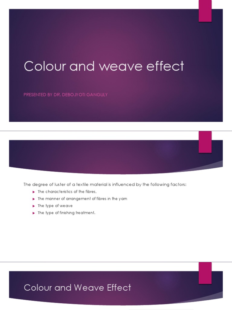 Colour and Weave Effect Simple | PDF