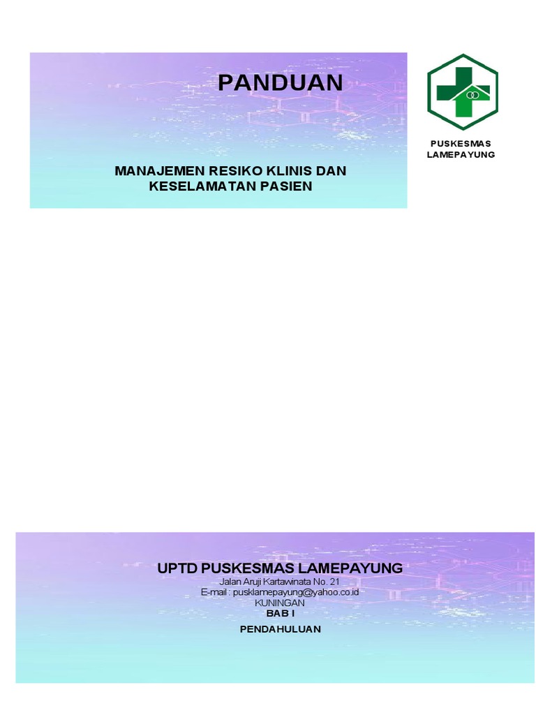 9 1 1 8 Panduan Manajemen Resiko Klinis Fix Pdf