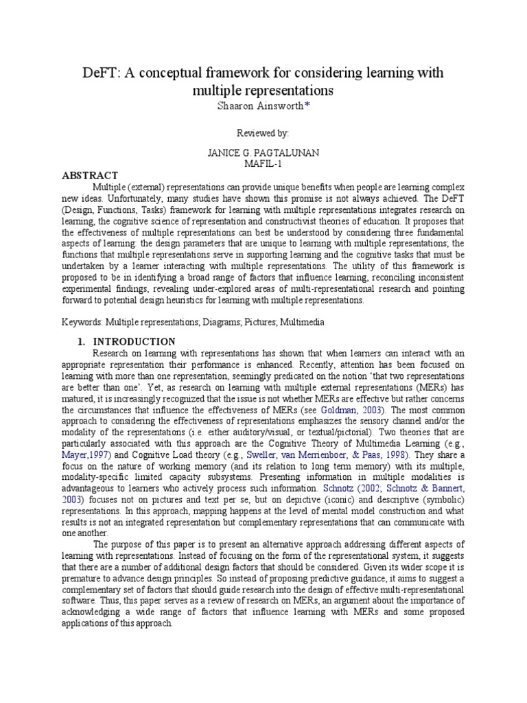 1st Article - DeFT (Design, Functions, Tasks) | PDF | Learning | Expert