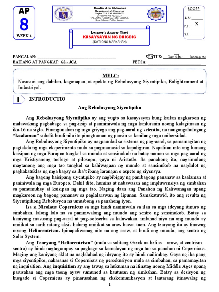 Q3 Ap8 Week 4 | PDF