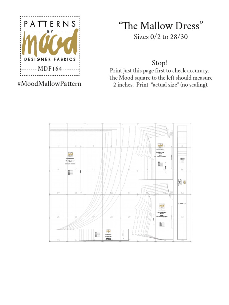 MoodFabrics - Co MDF164 Mallow Pattern | PDF