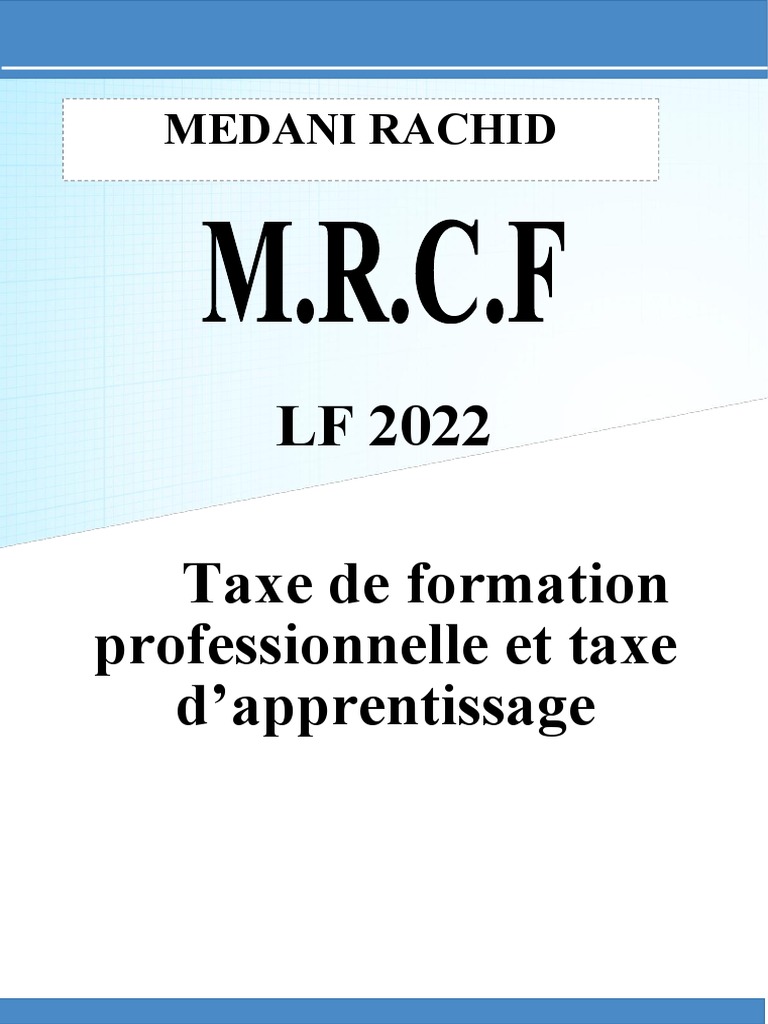 Taxe de Formation Professionnelle en Algérie | PDF | Impôts | Salaires