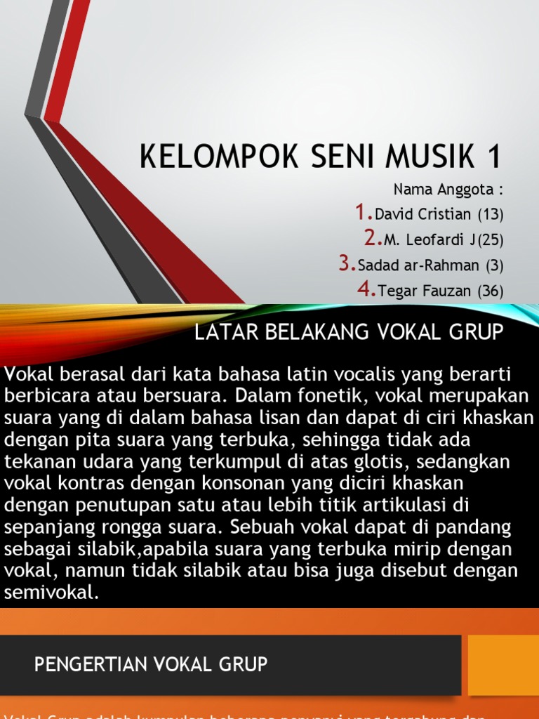 Vocal Group Lgu Daerah | PDF