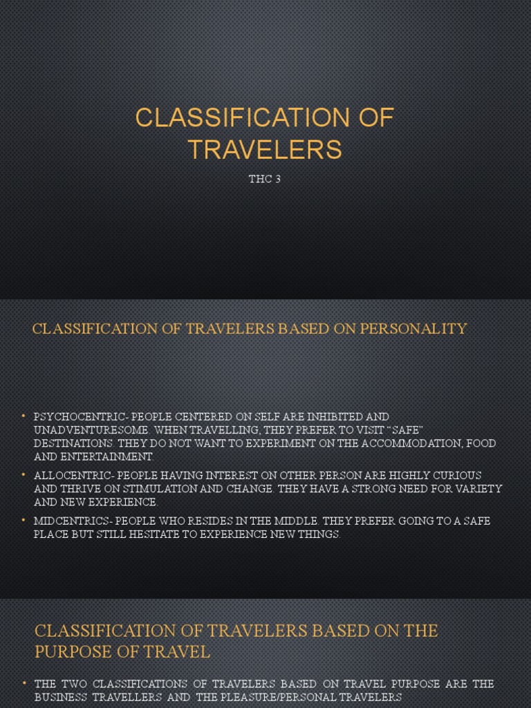 Classification of Travelers | Download Free PDF | Tourism | Income