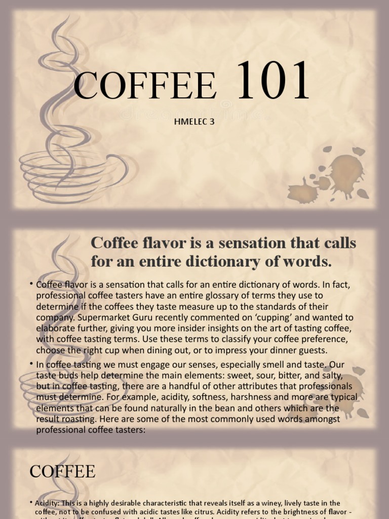 Coffee 101 | PDF | Taste | Coffee