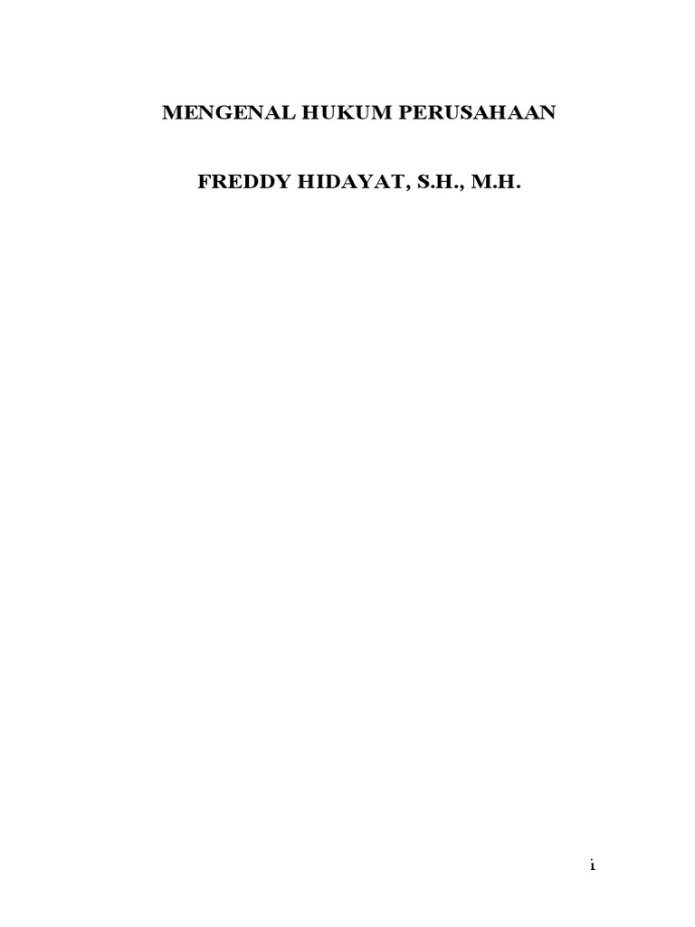MENGENAL HUKUM PERUSAHAAN-dikonversi | PDF