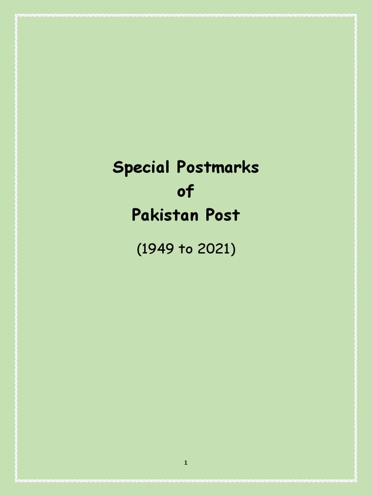Pakistan Postmarks for Philatelists | PDF | Pakistan | Karachi