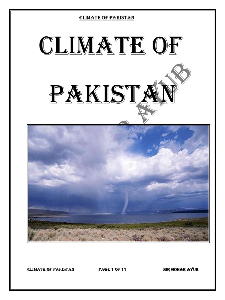 Rainfall Patterns in Pakistan's Climate | PDF | Precipitation | Rain
