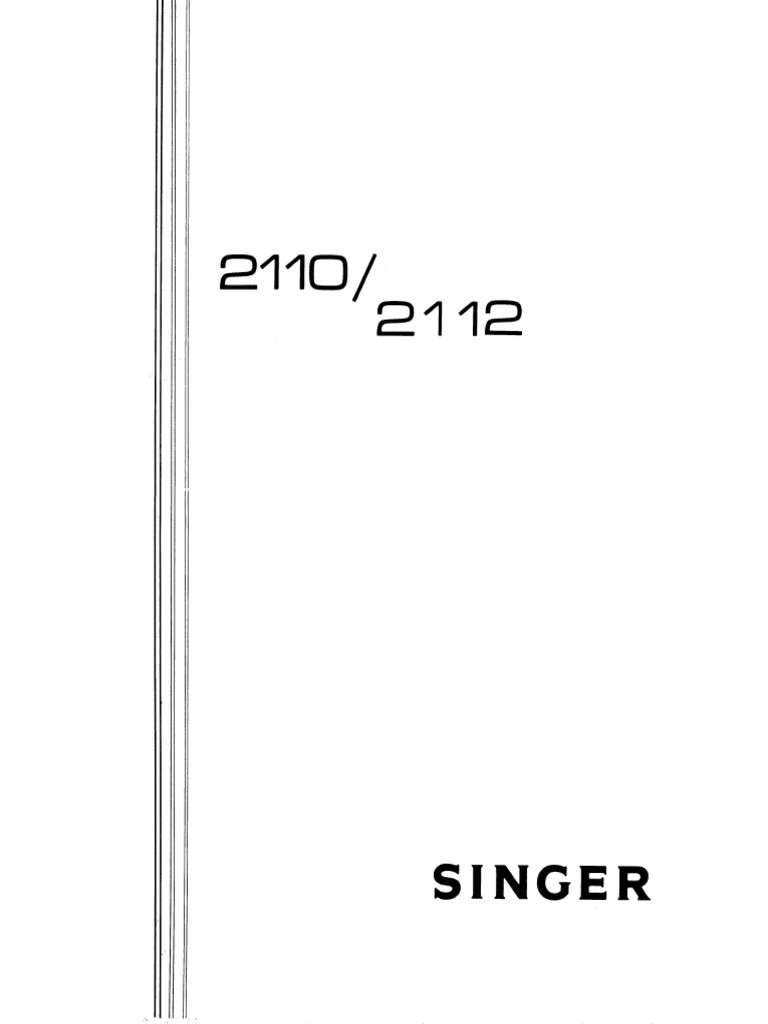 SINGER 2110 and 2112 Sewing Machine Manual EN | PDF